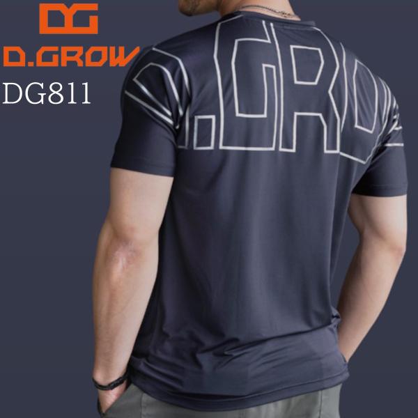 DG811半袖Tシャツ素材：ポリエステル95％・ポリウレタン5％中国製優れた吸汗速乾性を発揮するアンダーレイヤー素材のTシャツ。ゆったりとしたシルエットと背中の大胆なプリントが印象的。両脇には消臭テープも装備。※商品画像については、モニター...