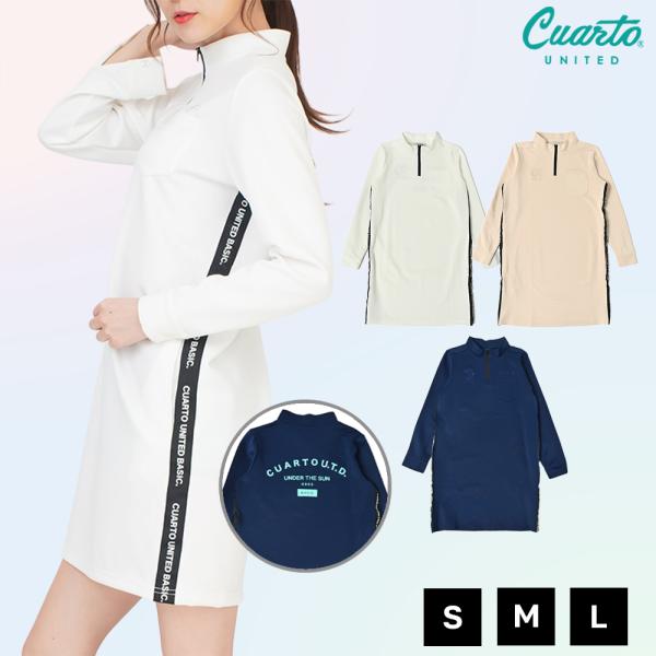 【アウトレット商品について】・アウトレット商品の為、小さい傷等がある場合がございます。・ご注文確定後のキャンセル・返品、ご注文内容の変更はお受けできません。一枚でサラッとコーディネートが決まるハーフジップワンピース。刺繍やスポーティーな脇の...