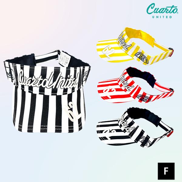 【アウトレット商品について】・アウトレット商品の為、小さい傷等がある場合がございます。・ご注文確定後のキャンセル・返品、ご注文内容の変更はお受けできません。パキっとしたコントラストのストライプが目を惹くサンバイザー。内側の額部分には吸汗速乾...