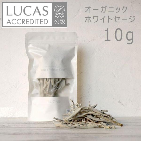 LUCASのエクストラ・ホワイトセージは、「アメリカで唯一」の米国農務省（USDA）とカリフォルニア認定オーガニック農家（CCOF）の両方の認定を取得したホワイトセージ専門農場直輸入の「オーガニックホワイトセージ」。有害物質を含まない安全安...