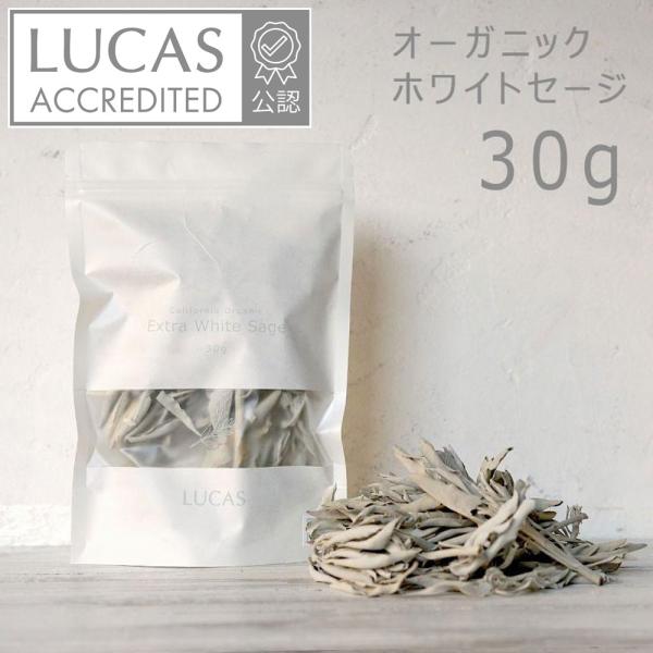 LUCASのエクストラ・ホワイトセージは、「アメリカで唯一」の米国農務省（USDA）とカリフォルニア認定オーガニック農家（CCOF）の両方の認定を取得したホワイトセージ専門農場直輸入の「オーガニックホワイトセージ」。有害物質を含まない安全安...