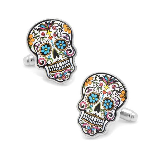 DAY OF THE DEAD スカルをモチーフにしたカフス。華やかさをグッとアップしてくれるカラフルな可愛いスカル。個性的で愛嬌のある袖元を演出してくれます。自分用、大切な人へのギフト・男性用プレゼントに最適。専用のケースにいれてお届けし...
