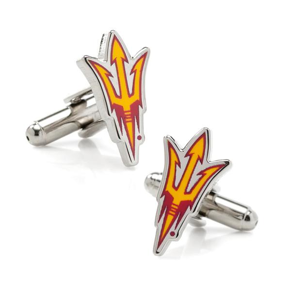 NCAA 全米大学体育協会 公式 チームロゴカフス。アリゾナステイト サンデビルズ Arizona State University Sun Devils。自分用、大切な人へのギフト・男性用プレゼントに最適。専用のケースに入れてお届けします...