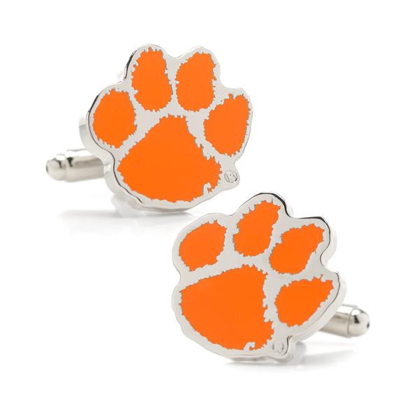 NCAA 全米大学体育協会 公式 チームロゴカフス。クレムゾン タイガース Clemson Tigers。自分用、大切な人へのギフト・男性用プレゼントに最適。専用のケースに入れてお届けします。カラー: オレンジ素材: 真鍮・ロジウムコーティ...