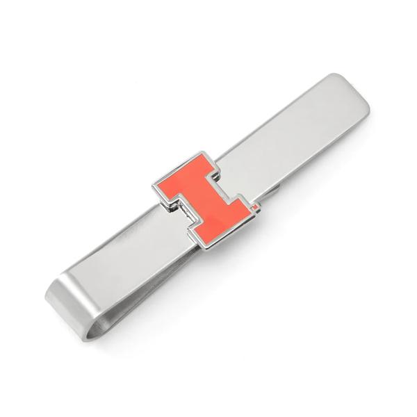 NCAA 全米大学体育協会 公式 チームロゴ ネクタイピン。イリノイ ファイティングイリ二 Illinois Fighting Illini。自分用、大切な人へのギフト・男性用プレゼントに最適。専用のケースに入れてお届けします。カラー: シ...