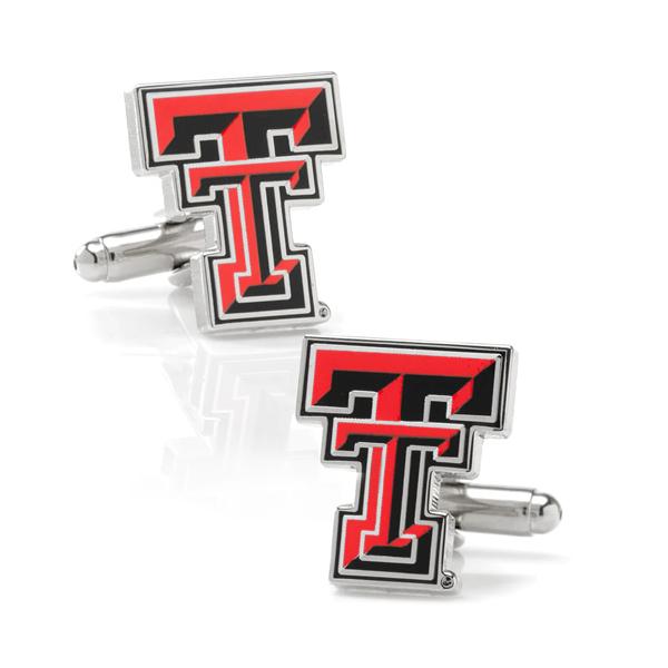 NCAA 全米大学体育協会 公式 チームロゴカフス。テキサステック レッドライダース Texas Tech Red Raiders。自分用、大切な人へのギフト・男性用プレゼントに最適。専用のケースに入れてお届けします。カラー: レッド、ブラ...