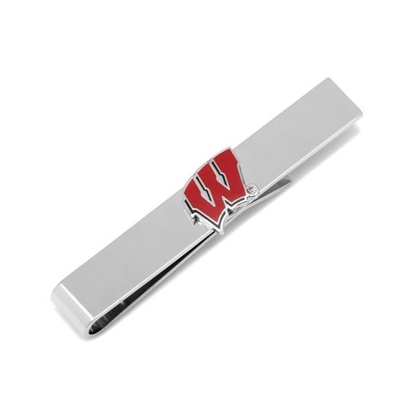 NCAA 全米大学体育協会 公式 チームロゴ ネクタイピン。ウィスコンシン バジャーズ Wisconsin Badgers。自分用、大切な人へのギフト・男性用プレゼントに最適。専用のケースに入れてお届けします。カラー: シルバー素材: 真鍮...