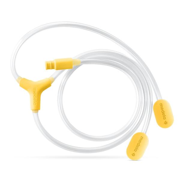 ハンズフリーさく乳カップ用チューブは、ハンズフリーさく乳カップ用のスペア部品です。（１本入）※ハンズフリーさく乳カップ用チューブは、メデラのパーソナルフィット フレックスのポンプセット（ボトルに接続して母乳を集めるタイプ）の部品とは互換性が...