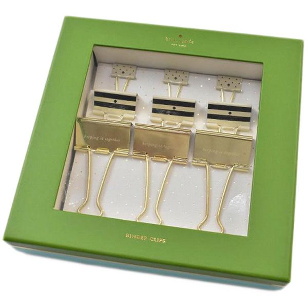 ブランド ケイトスペード ニューヨーク KateSpade NEWYORK 商品説明 KEEPING IT TOGETHER大きさの違う3種類のキュートなバインダークリップ9個セット。ケイトスペードのシンボルマークに、ドットやボーダーがかわ...