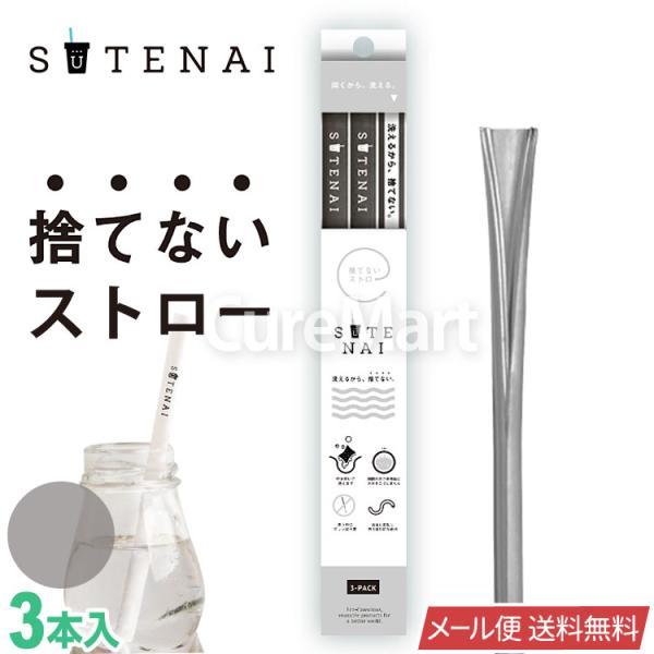 商品名：SUTENAI シリコンストロー規格：サイズ(直径9×長さ220mm)×3本、カラー(グレークリア)原材料：シリコーンゴム ※耐熱温度220℃使用方法：ストロー以外の用途には使用しないでください。ご使用後は洗剤を利用し、スポンジで洗...