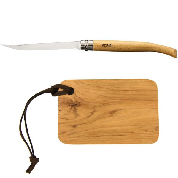 こちらはコンパクトな【オピネルナイフ】に最適の【チーク材ミニカッティングボード】とのセット商品です。注意事項:正当な理由なくこの商品を携帯することは法令により禁止されております。18歳未満の方はこの商品を購入しないようお願いします。【スペッ...