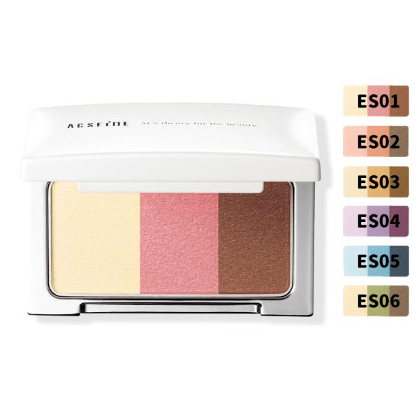 目もとに心地よいフィット感。グラデーションが簡単な3色セット。3色セットのアイシャドウ。独自の＜エアリーフィット カラーキープ＞処方採用により、乾燥しがちな肌にもとろけるように心地よくフィット。時間がたっても、くすみのない美しい発色が続きます。