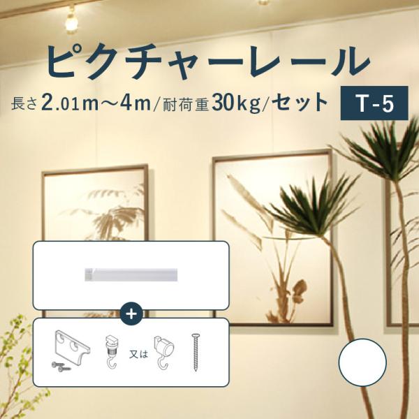 ピクチャーレール TOSO  T-5 セット 2.01~4m オーダーサイズ 天井付・正面付 後付け  ホワイト■補足事項■種類：sort-PIC目的：aim-店舗用耐荷重：lo-30kgシリーズ：se-Tシリーズ部類：pa-レール・パーツ...