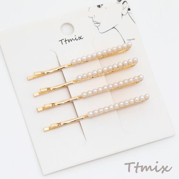 サイズ：約2.5×50mm 入数：1ヶ/パック 素材：鉄/合金/ABS樹脂 重さ：約1.8g/パックヘアピン パール付き 華やか エレガント ヘアアクセサリー 手芸用品 手芸材料 アクセサリーパーツ ハンドメイド資材