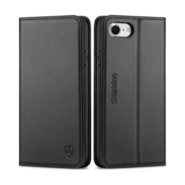 SHIELDON iPhone se対応ケース iPhone se3/se2 用 ケース iPhone8 ケース 手帳型 iphone 7 ケース 財布型 本革レザー カード収納 横置きスタンド機能 ソフトTPU素材 衝撃吸収 全面保護 i...