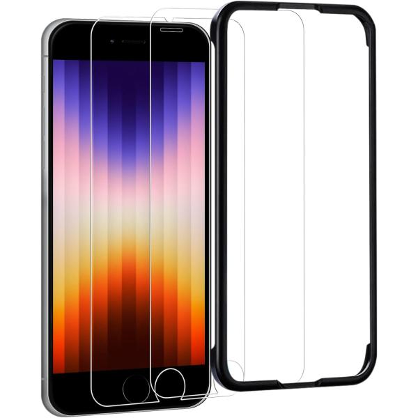 専用のガイド枠付きで、初心者でも簡単に貼れるiPhone SE第3世代　第2世代 専用のガラスフィルム【商品仕様】ブランド：OAproda材質：強化ガラスサイズ：4.7 インチ対応機種：iPhone SE 第2世代　第3世代 【浮く心配がな...