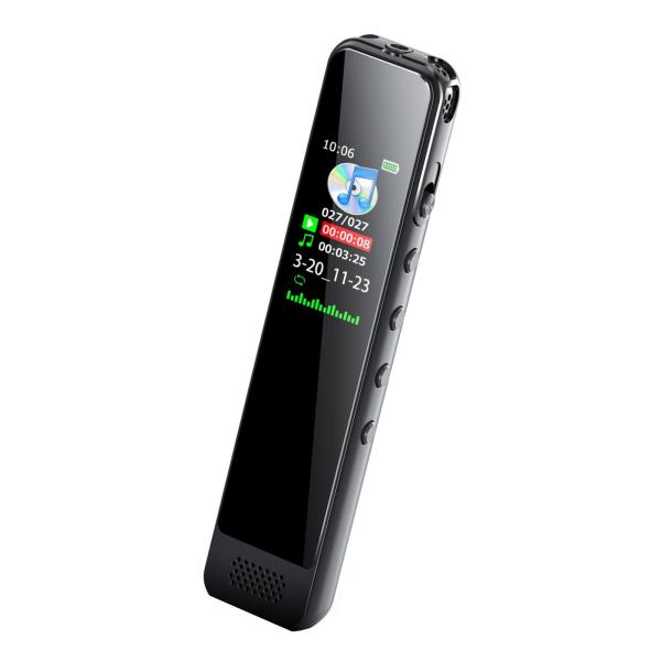 ボイスレコーダー 小型 icレコーダー 長時間録音可能 32GB大容量メモリー 1536kbps高音質録音 42時間連続使用可 コンパクト　録音機 ワンボタン録音 液晶画面 ヴォイスレコーダー AVR録音機能付き タイマー録音対応 変速再生...