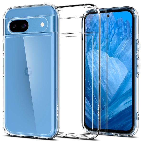 Spigen Google Pixel 8a ケース クリア ワイヤレス充電対応 バンパー2重構造 ストラップホール付き 米軍MIL規格取得 耐衝撃 すり傷防止 黄ばみ無し ウルトラ・ハイブリッド【安心して使えるストラップホール付き】ケース...