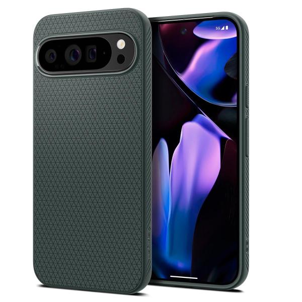 Spigen Pixel9 Pro XL ケース 薄型 米軍MIL規格取得 カメラ保護 傷防止 衝撃吸収 リキッド・エアー (アビス・グリーン)【Google専用】Googleとの提携により正確で確かな品質の商品を提供しています。誤差のない...