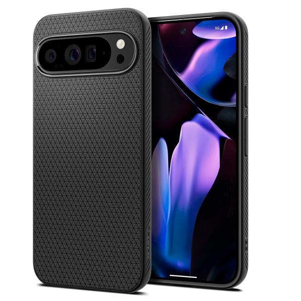 Spigen Pixel9 Pro XL ケース 薄型  米軍MIL規格取得 カメラ保護 傷防止 衝撃吸収 リキッド・エアー  (マット・ブラック)【Google専用】Googleとの提携により正確で確かな品質の商品を提供しています。誤差の...