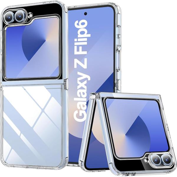 Gosento For Galaxy Z Flip6 ケース クリスタル Z Flip 6 SC-54E ケース クリア 透明 TPU素材 ギャラクシーZ フリップ6 Flip 6 保護カバー (クリア)【対応機種】Galaxy Z Fli...