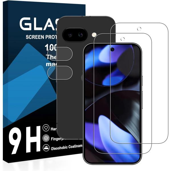 商品名：対応 Google Pixel 9A ガラスフイルム 指紋認証対応 【2+2枚セット 日本製素材 - 高 品質 】【2枚液晶フィルム+2枚レンズフィルム】 Google Pixel 9A 5G 強化ガラス 液晶 グーグルピクセル9A...