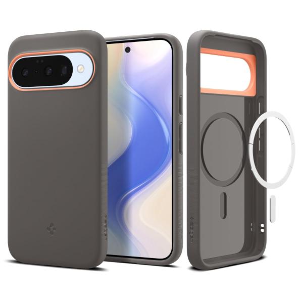 【商品名】Spigen Pixel 10 / 10 Pro ケース MagSafe対応 耐久性 ツートンカラー ナノポップ・マグフィット (パパイヤ・グレー)【Google Pixel専用】誤差のない精密設計でデバイスにフィットしつつ、ケー...