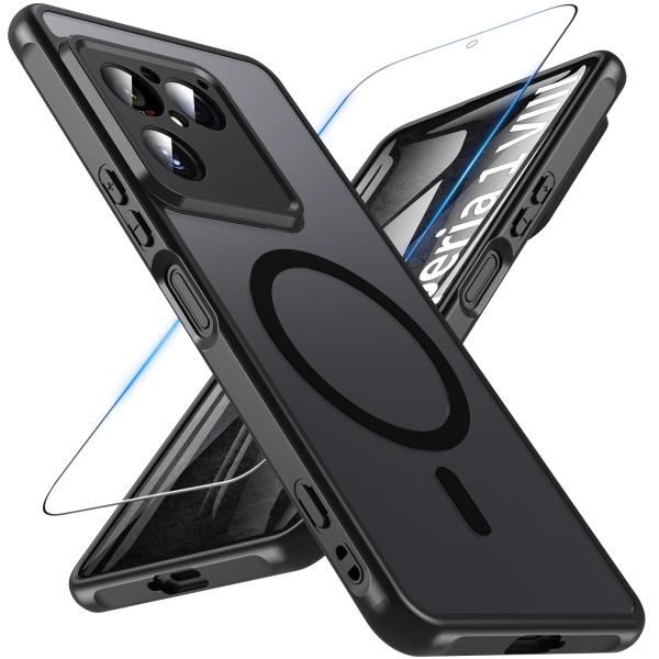 【商品名】Ottpluscase For Sony Xperia 1 VIII ケース【 MagSafe対応&amp;ガラスフィルム付き】半透明 耐衝撃 米軍MIL規格 黄変防止 指紋防止 ワイヤレス充電対応 ストラップホール付き エクスペ...