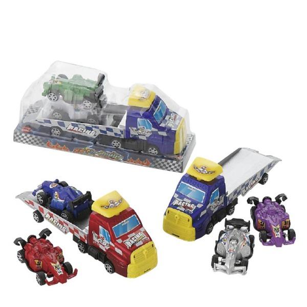 【商品名】 スピードレーシングカー カラーアソート/指定不可 【12個セット】 7546 【ジャンル・特徴】 トラック2色(赤・青) 車6色(白・紫・緑・青・赤・シルバー)