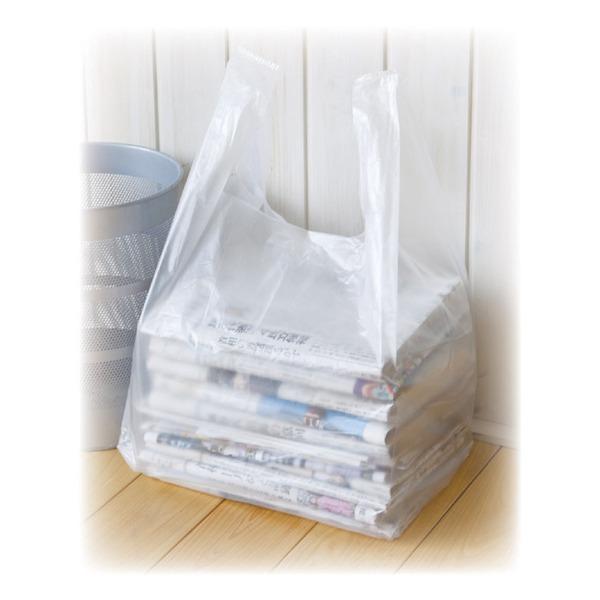 【商品名】 新聞・雑誌 整理袋 100枚組 約幅33×奥行22×高さ（持ち手含む）60cm ポリエチレン 日本製 生活用品 日用品 消耗品 【ジャンル・特徴】 新聞 雑誌 整理袋 広告 紙 チラシ 国産 日本産
