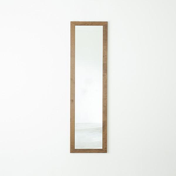 【商品名】 幅広枠ウォールミラー(38×130)(アンティークブラウン/茶) 天然木 姿見鏡 スリム 高級感 木製 飛散防止加工 壁掛け 北欧風 ヴィンテージ 韓国インテリア 玄関 トイレ 洗面 日本製 完成品 NK-35 【ジャンル・特徴...
