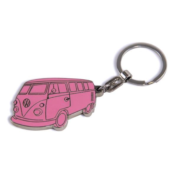 【商品名】 VW Collection T1バス シルエット キーリング ピンク BUKH14 【ジャンル・特徴】 T1バスのキーホルダー　全4色 [ BUKH14 ]