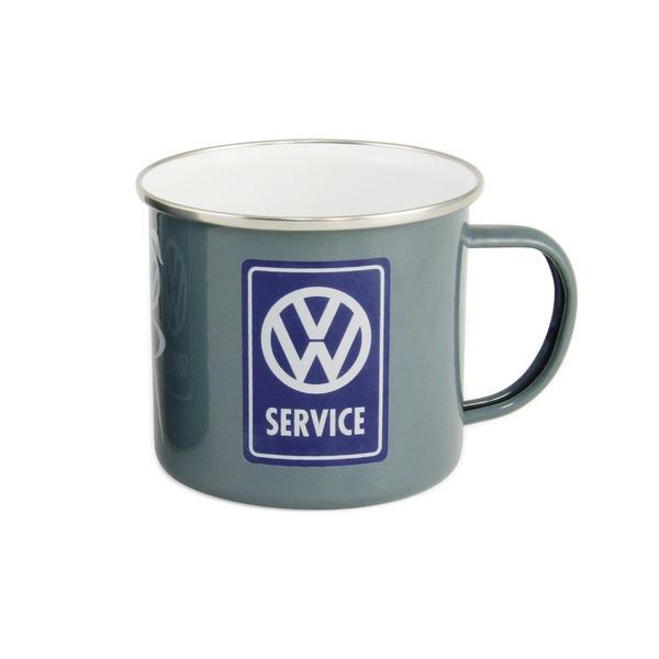 【商品名】 VW Collection ホーローマグ 500ml VW SERVICE グレー BUTA18  [ BUTA18 ]