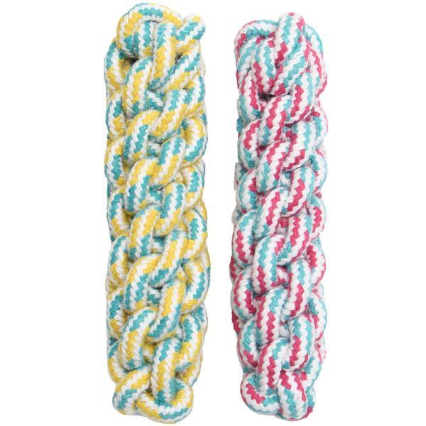 【商品名】 （まとめ）ノッティー ブレイドスティック （2個セット）【×3セット】 (犬用玩具) 【ジャンル・特徴】 しっかり噛める！ビタミンカラーが可愛い犬用ロープおもちゃ
