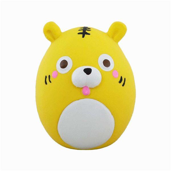 【商品名】 （まとめ）コロッとぷにぷにズーズー トラ （犬用玩具） 【×5セット】 【ジャンル・特徴】 投げて！押して！噛んで！