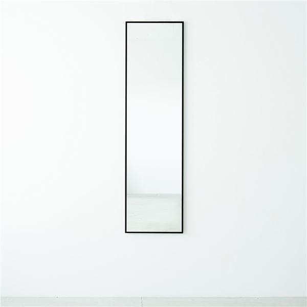 【商品名】 細枠ウォールミラー 幅42cm(ブラック/黒) 天然木 姿見鏡 ワイド 高級感 木製 飛散防止加工 壁掛け 北欧風 玄関 トイレ 洗面 日本製 完成品 NK-7 【ジャンル・特徴】 ウォールミラー ウォール ミラー 鏡 姿見鏡 ...