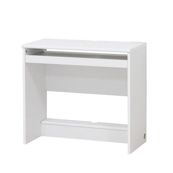 【商品名】 配線収納デスク フットレスト付 ホワイト 組立式  [ 25218 ]