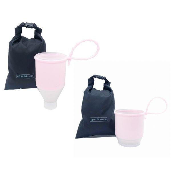 【商品名】 ビヨーンdo傘カバー takenoco 長傘用／折りたたみ傘用 セット ピンク×ピンク 【ジャンル・特徴】 タケノコみたいな傘カバー！長傘用と折り畳み傘用のセットです