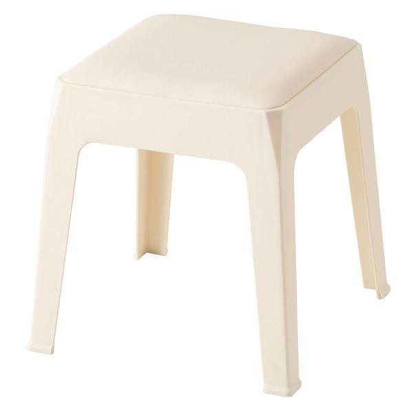 【商品名】 スツール アイボリー （約W30.5×D30.5×H31cm） 完成品  [ PC-731IV ]