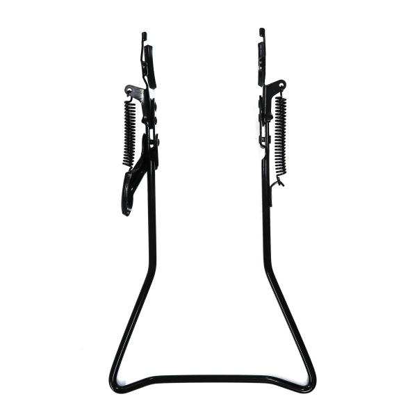 自転車用両立スタンドです。●フレームエンド形状：正爪●ロック機能付き●適応車種：主に軽快車、シティ車など※デザイン・仕様などは予告なく変更・改良することがありますので、予めご了承ください。サイズ:27-28型兼用カラー:ブラック容量・重量:...