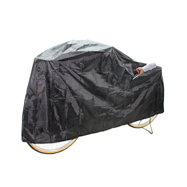 闇に隠れるブラックカラーで盗難を防止。バッテリーを取り出しやすいファスナー付きだから電動アシスト自転車に最適。立体成形で車体をしっかり包み、ホコリ・雨・サビ・紫外線から大切な自転車を守ります。しゃがまずに立ったまま絞れる中央絞りヒモ採用。カ...