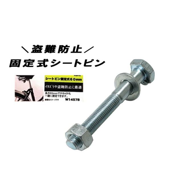 ナット固定式シートピン。サドルの盗難防止やイタズラ対策に。※デザイン・仕様などは予告なく変更・改良することがありますので、予めご了承ください。
