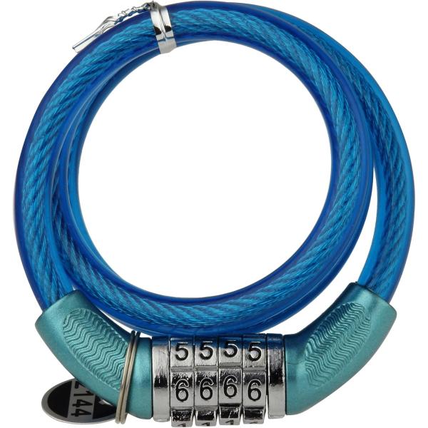 特長：カラフルボディでコンパクトなミニ4連ダイヤル錠。 番号札に書かれている暗証番号を開錠マークに合わせギボシを矢印方向に本体から外します。用途：自転車、ミニバイク、手押し車等に幅広くご利用いただけます。商品サイズ：本体サイズ：φ8×600...