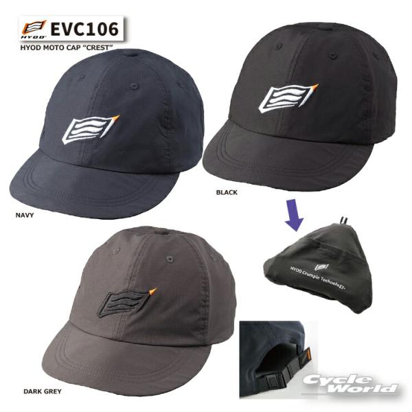 ◆EVC106 HYOD MOTO CAP “CREST”◆カラー：BLACK、DARK GREY、NAVY納期情報-------〔取寄〕3 〜 7営業日(欠品を除く)----------------刺繍のクレストマークをフロントに大きく配...