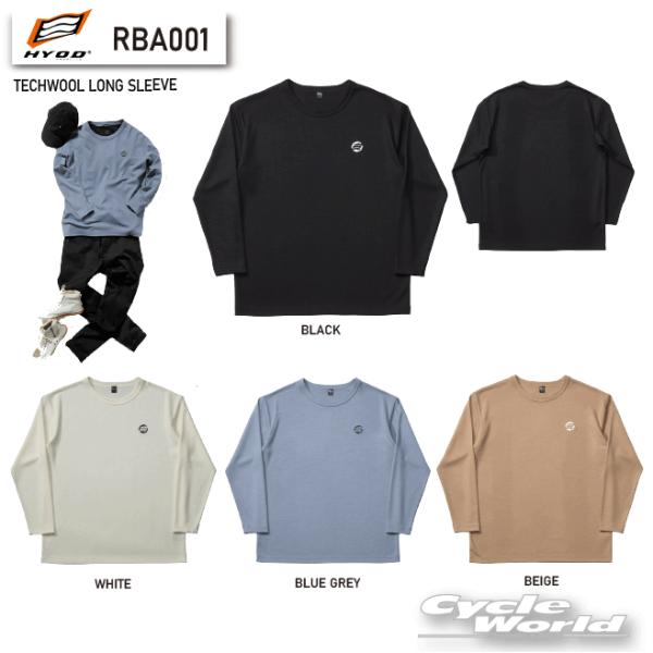 ◆RBA001 TECHWOOL LONG SLEEVE◆カラー：BEIGE　　　　BLACK　　　   BLUE/GREY　　　　WHITE サイズ：S、M、L、LL納期情報--------------------------------...
