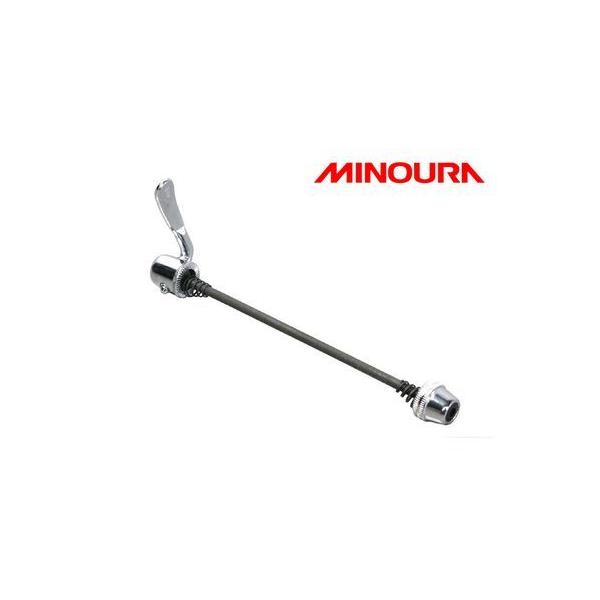 MINOURA(ミノウラ）■ ミノウラ後輪固定トレーナーの専用クイックレリーズ。■ 複数の自転車で１台のトレーナーを共用する時に便利です。■ 125〜145mmのハブ幅に適合。■ もともと路上走行用に作られたものなので、通常の路上走行でした...