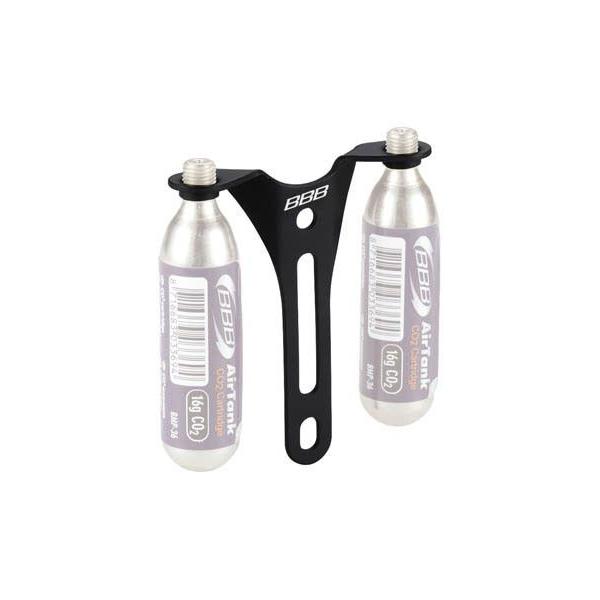 BBB（ビービービー）※はじめにお読みください。　ご注文のタイミングによっては、欠品・完売・入荷待の場合がございます。　予めご了承下さい。■ 2本のCO2カートリッジ用マウント付6061アルミニウム合金製ブラケット。■ ボトルケージの下に取...