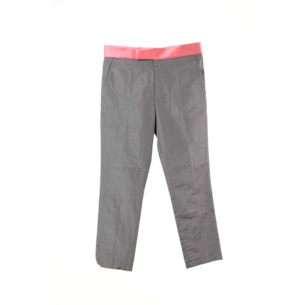 【商品名】：Haider Ackermann シルク混 スキニー クラシック パンツ【管理番号】：KL4CUHKS27【カテゴリ】：メンズ【色】：グレー【表記サイズ】：46【サイズ詳細】：ウエスト約84cm×股上約30cm×股下約70cm×...
