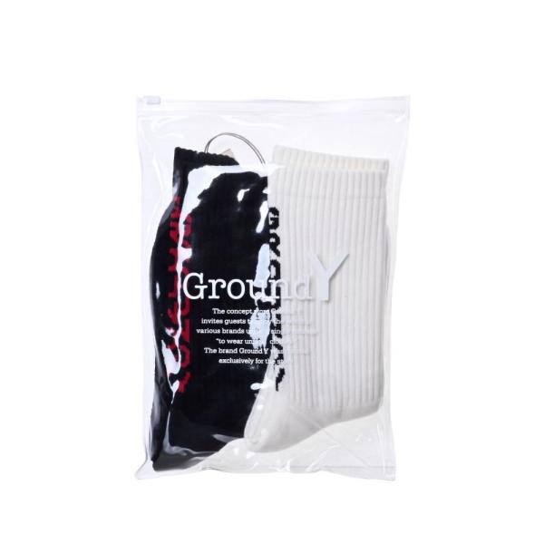 【商品名】：Ground Y ロゴ 2足セット リブソックス【管理番号】：KL4BLAHA09【カテゴリ】：レディース【色】：マルチ【表記サイズ】：FREE【サイズ詳細】：約33cm【素材】：ウール素材【状態ランク】：S【状態詳細】：新品未...