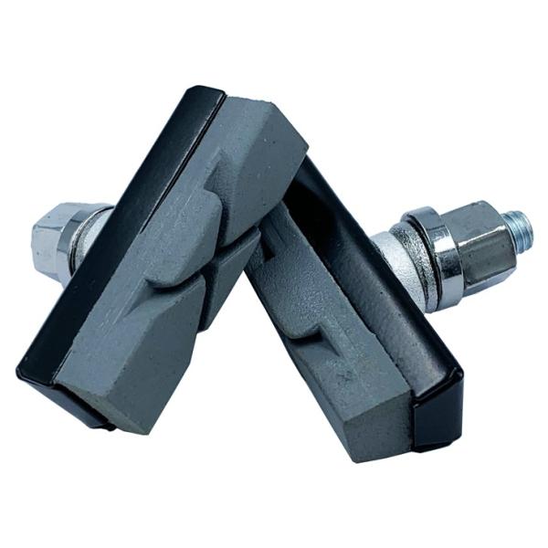 ■特徴・電動アシスト自転車等に広く採用されているアルミ製キャリパーブレーキはトーイン（角度調整）を付けようとするとブレーキアームが破断する恐れがあり角度調整が出来ませんが当製品のブレーキシューでは調整が可能となり、音鳴り防止や制動力を高めや...